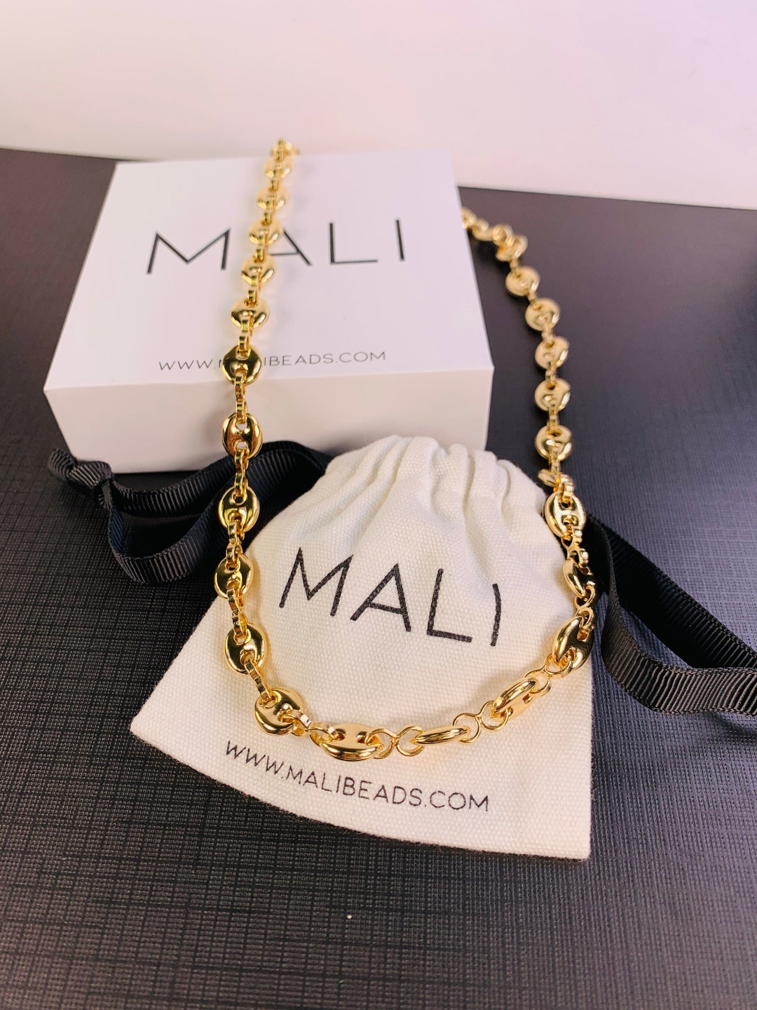 18K Mariner Puff Chain Thick Gold Mens Chain Mens Necklace - Etsy