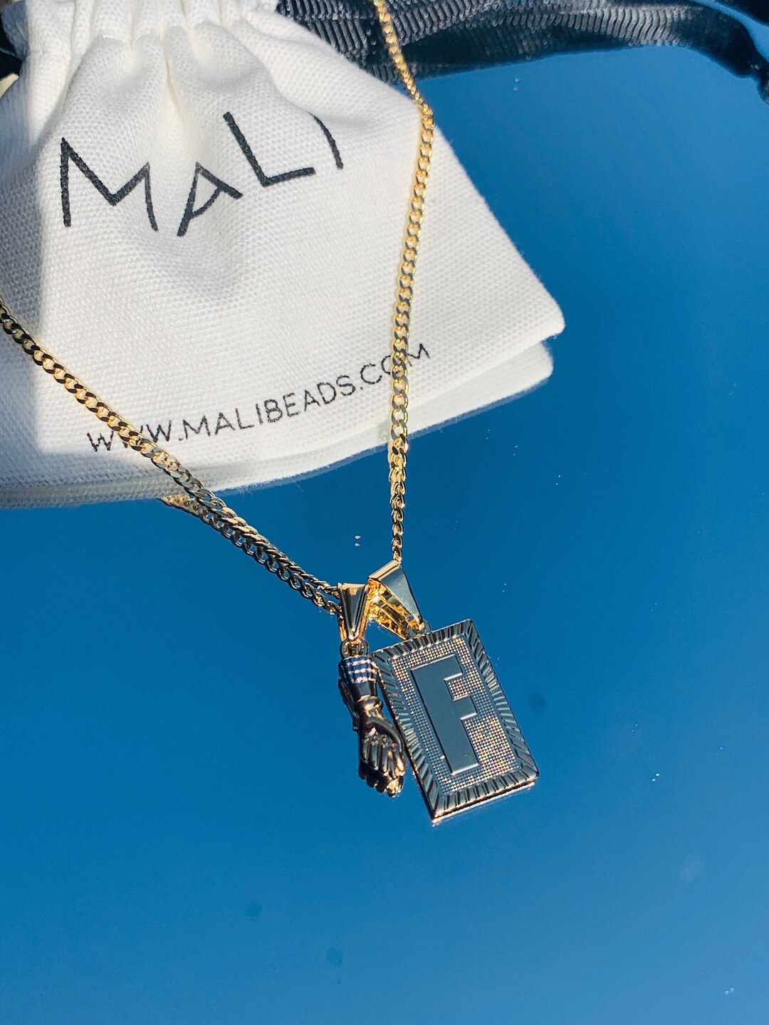 18K Italian Mano Fico Necklace for Men, Figa Hand, Personalized Amulet ...