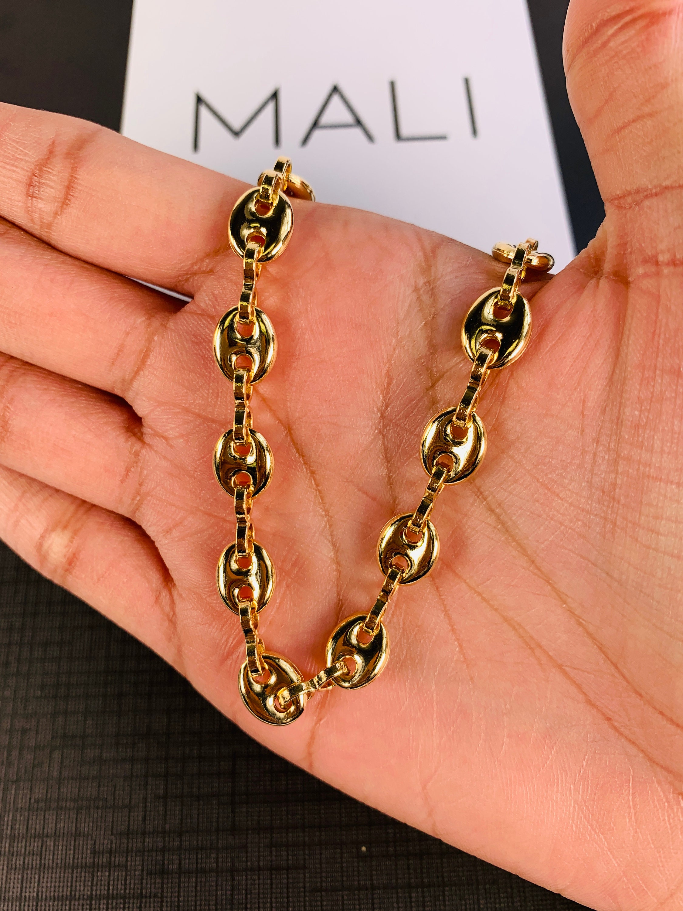 18K Mariner Puff Chain Thick Gold Mens Chain Mens Necklace - Etsy