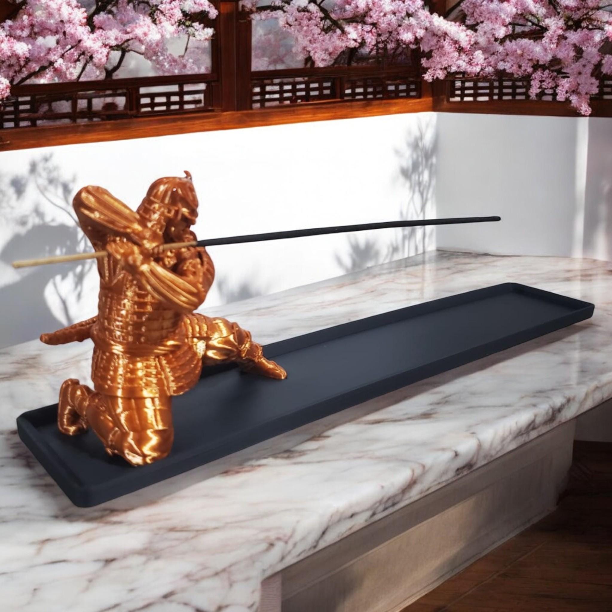 Samurai Incense Holder With Base - Etsy