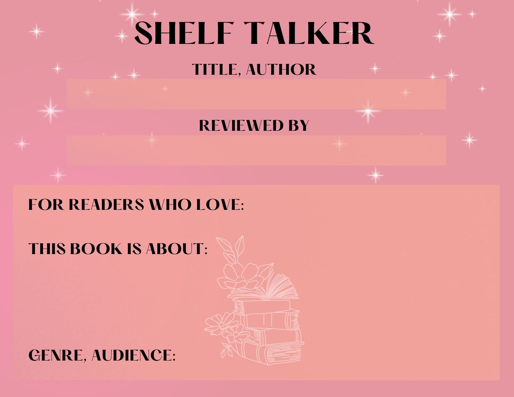 Shelf Talker for Bookshelf - Etsy