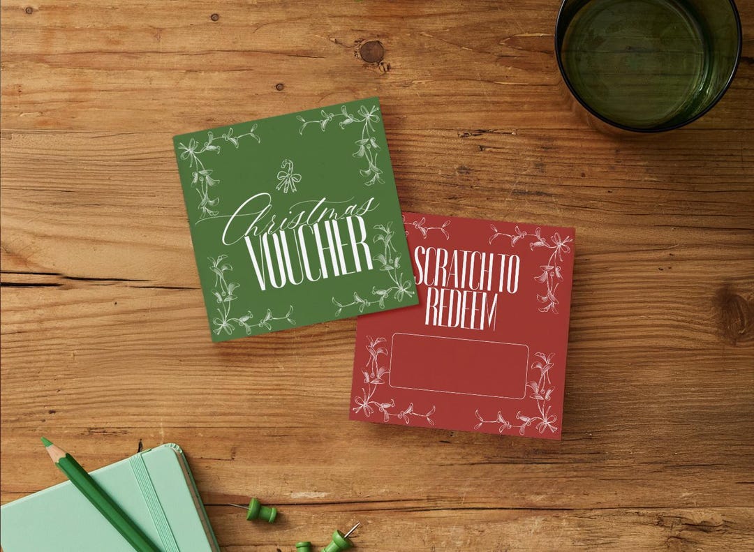 Christmas Scratch off Voucher Set | Printable Holiday Coupons - Etsy