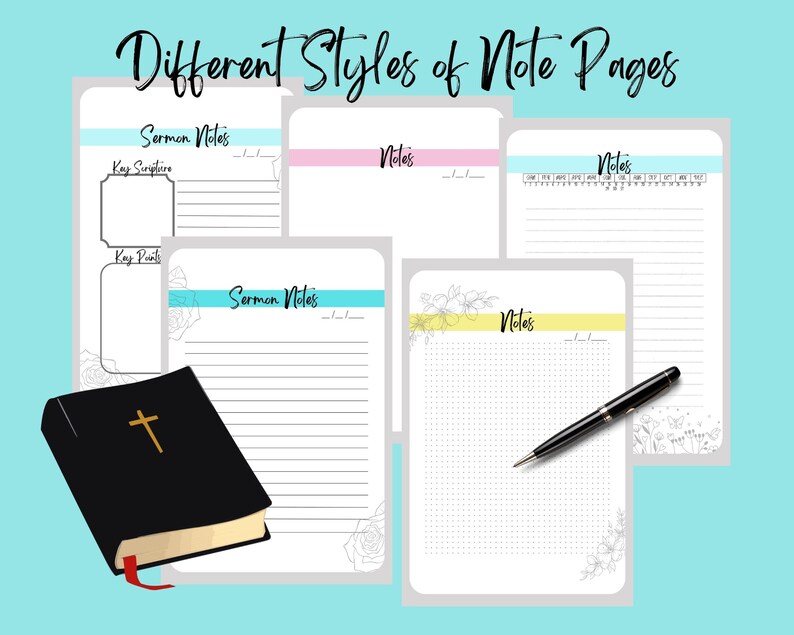 Printable or Digital Bible Study Bundle, Gratitude Journal, Prayer ...