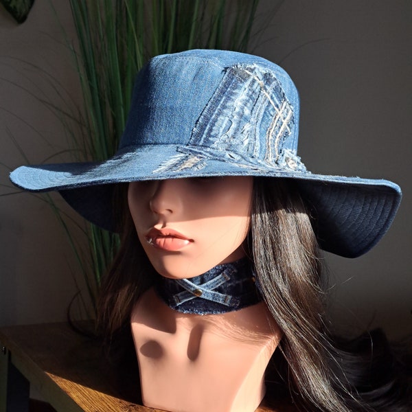 Denim Cowboy Hat - Etsy