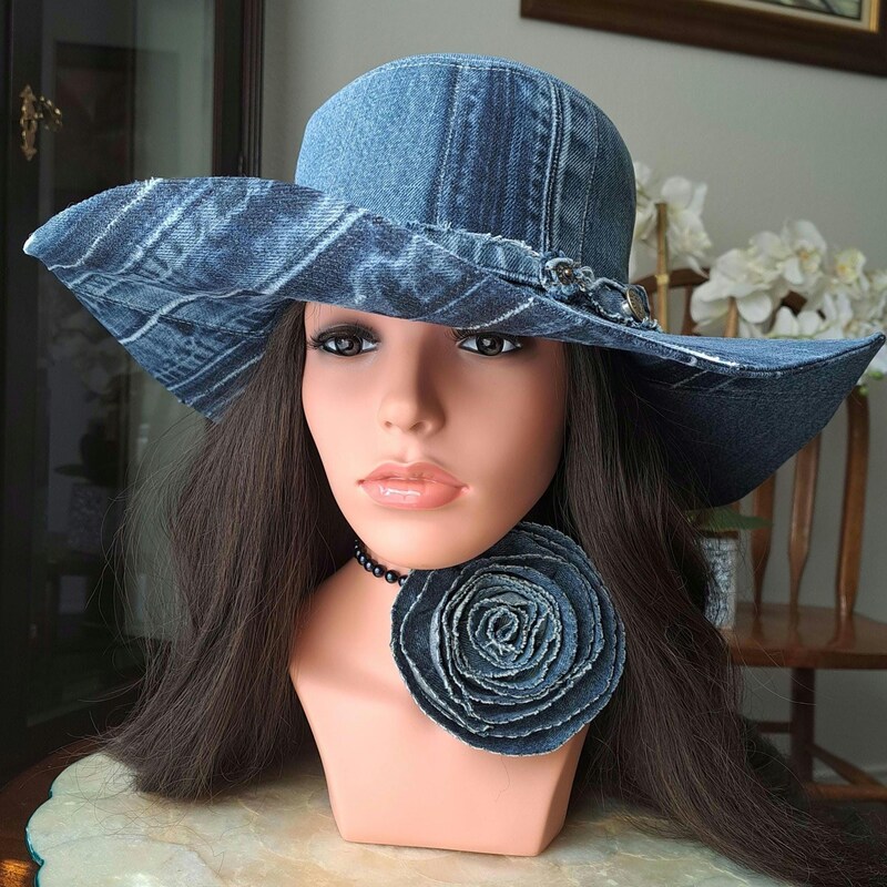Denim Hat - Etsy