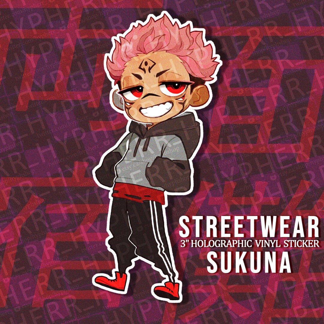Streetwear Sukuna 3" Holo Vinyl Sticker - Etsy