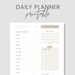 Daily Planner Printable, Hourly Schedule, Minimal & Simple, Neutral ...