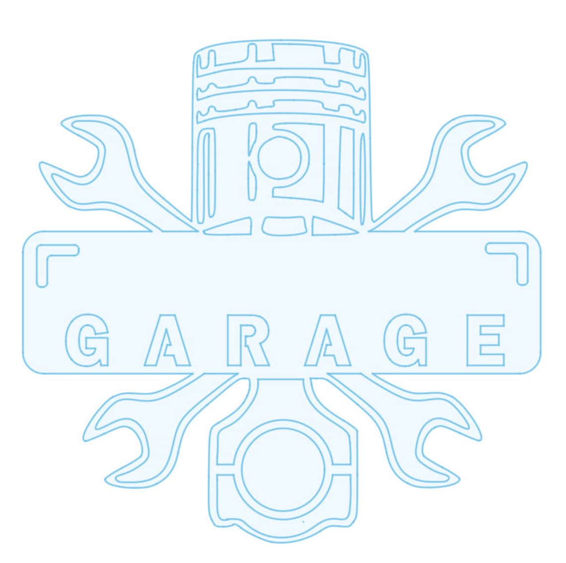 Piston Wrench Monogram DXF File Wall Art (FILE ONLY) - Etsy