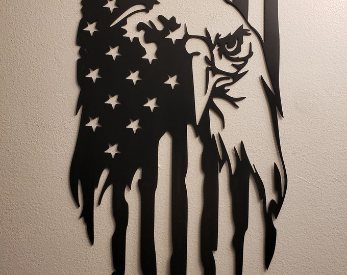 American Flag Eagle Wall Art DXF File Only - Etsy