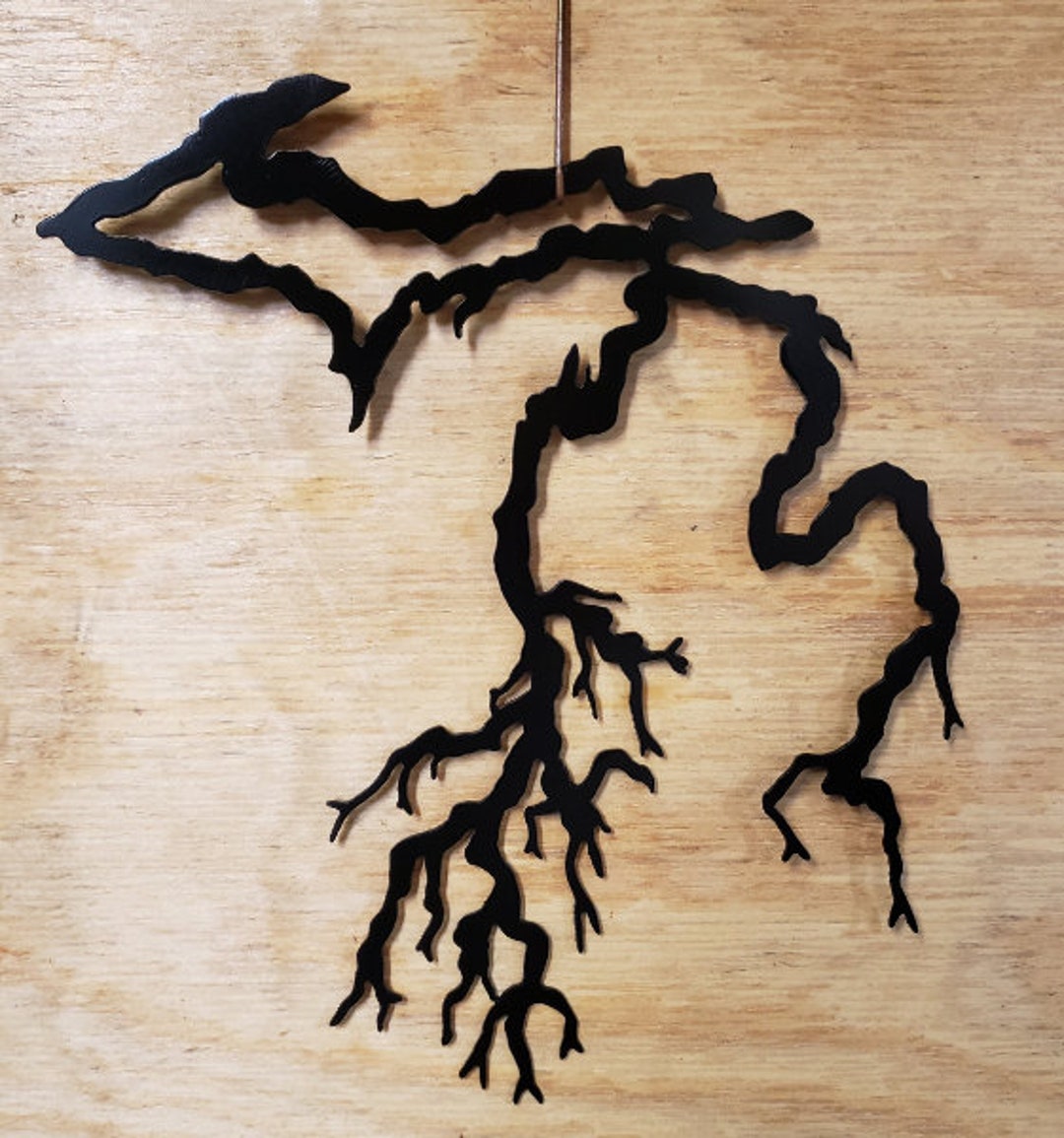 Michigan Roots Art (DXF File ONLY) - Etsy