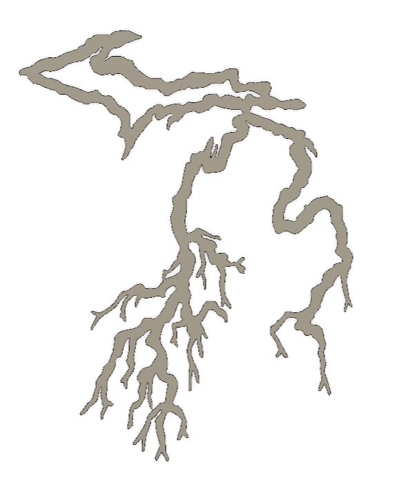 Michigan Roots Art (DXF File ONLY) - Etsy