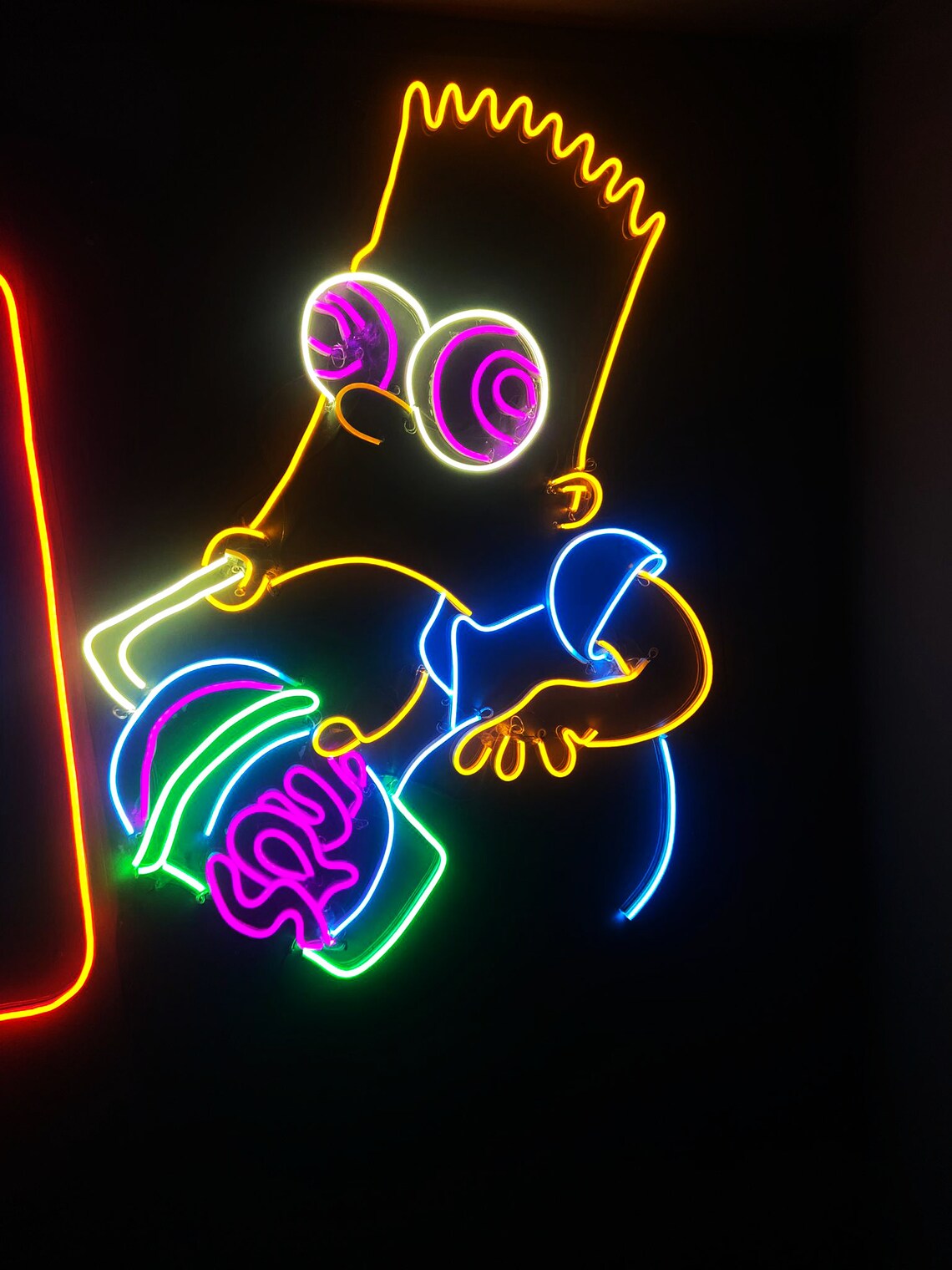 Simpson Neon Sing Room Decor Wall Decor Home Decor - Etsy