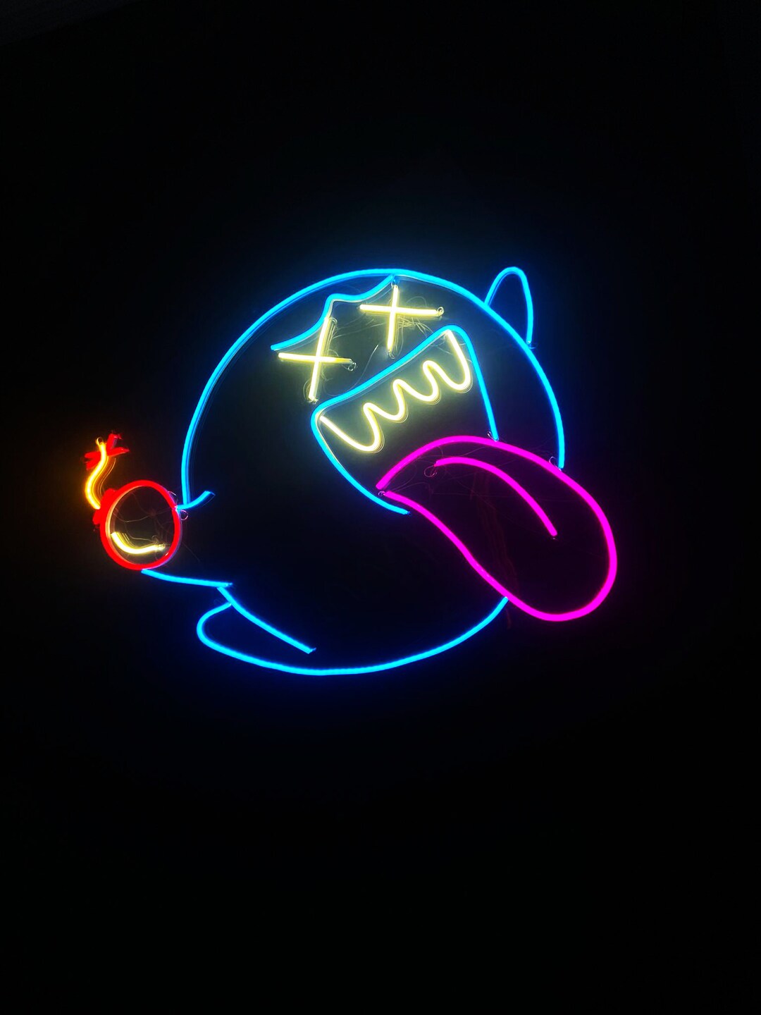 Bomb Mario Boo Neon Sign Bomb Mario Boo Led Light Custom - Etsy