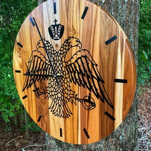 Byzantine Orthodox Christian Double Headed Eagle Wall Clock - Etsy