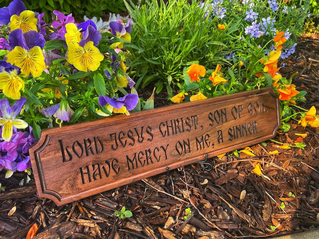 The Jesus Prayer Wall Plaque | Carved Wooden Wall Plaque | Greek or ...