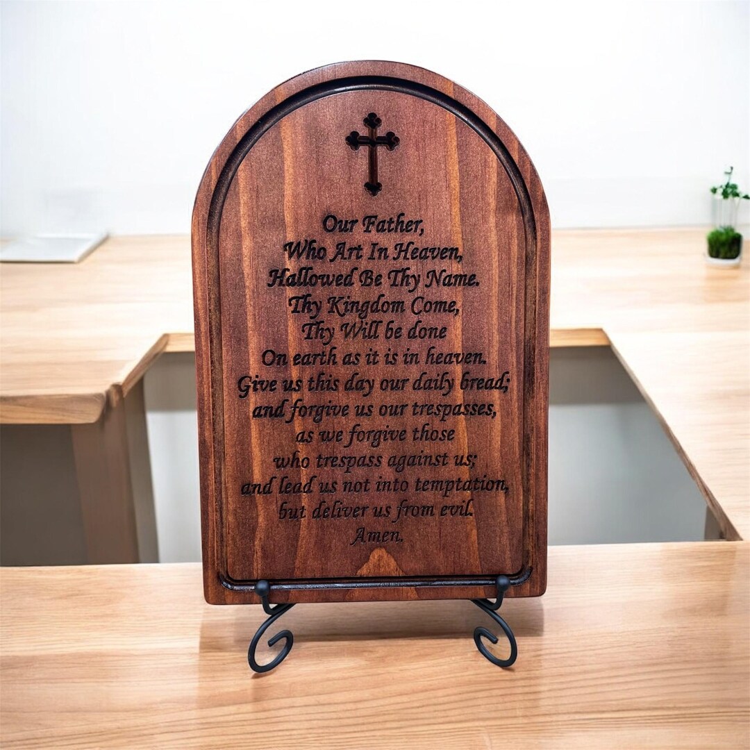 The Lord's Prayer - Orthodox | Pater Imon | Carved Wooden Wall Plaque ...