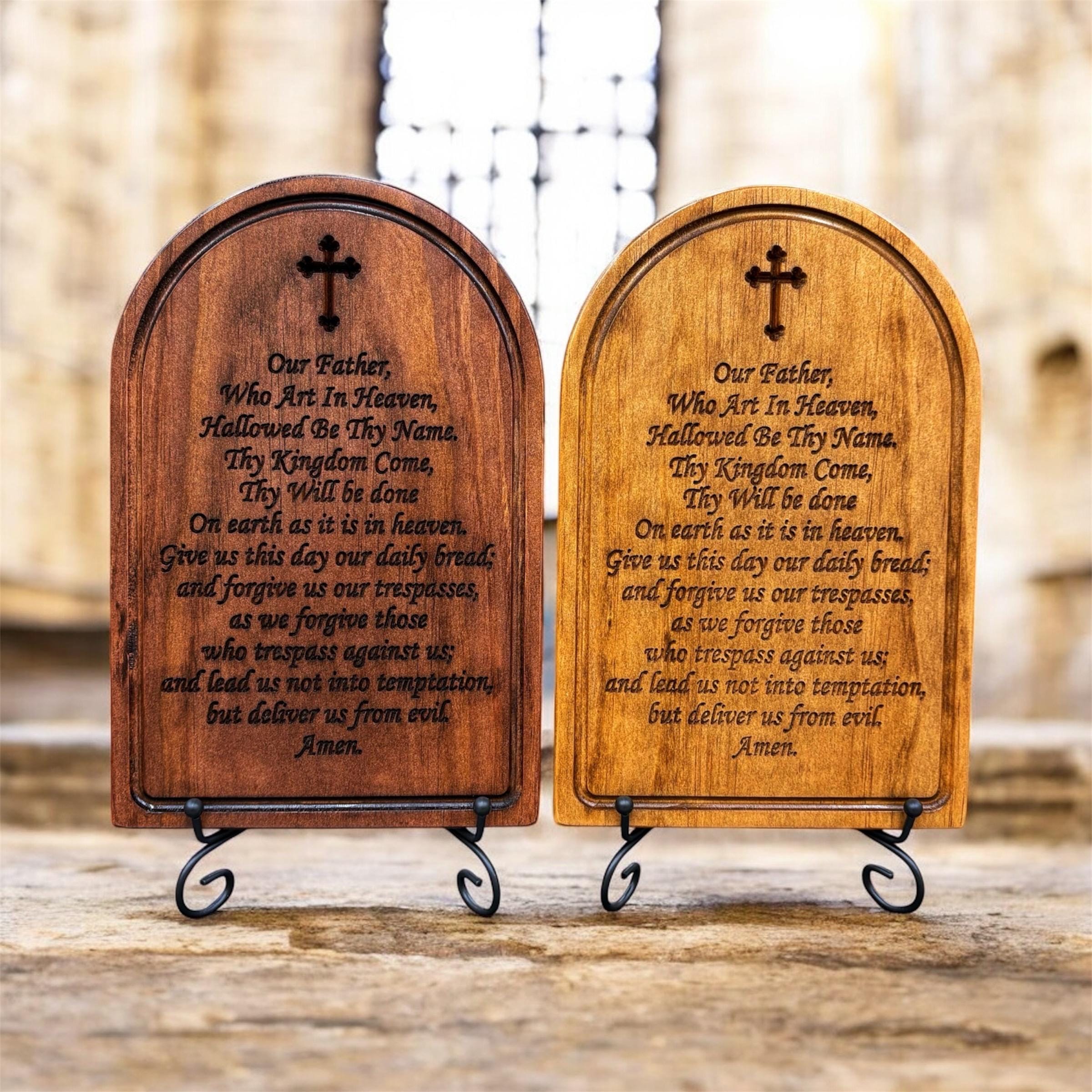 The Lord's Prayer - Orthodox | Pater Imon | Carved Wooden Wall Plaque ...