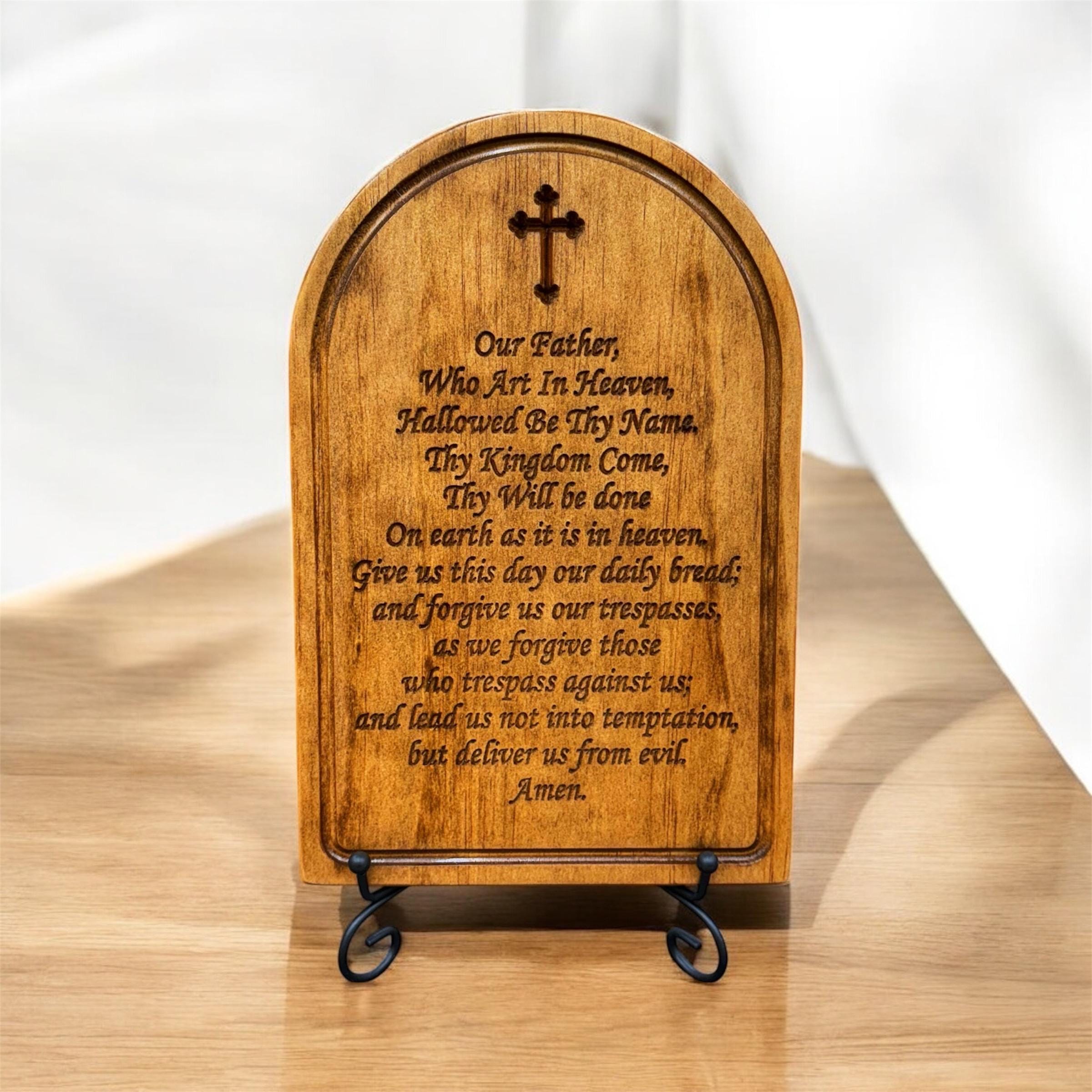 The Lord's Prayer - Orthodox | Pater Imon | Carved Wooden Wall Plaque ...