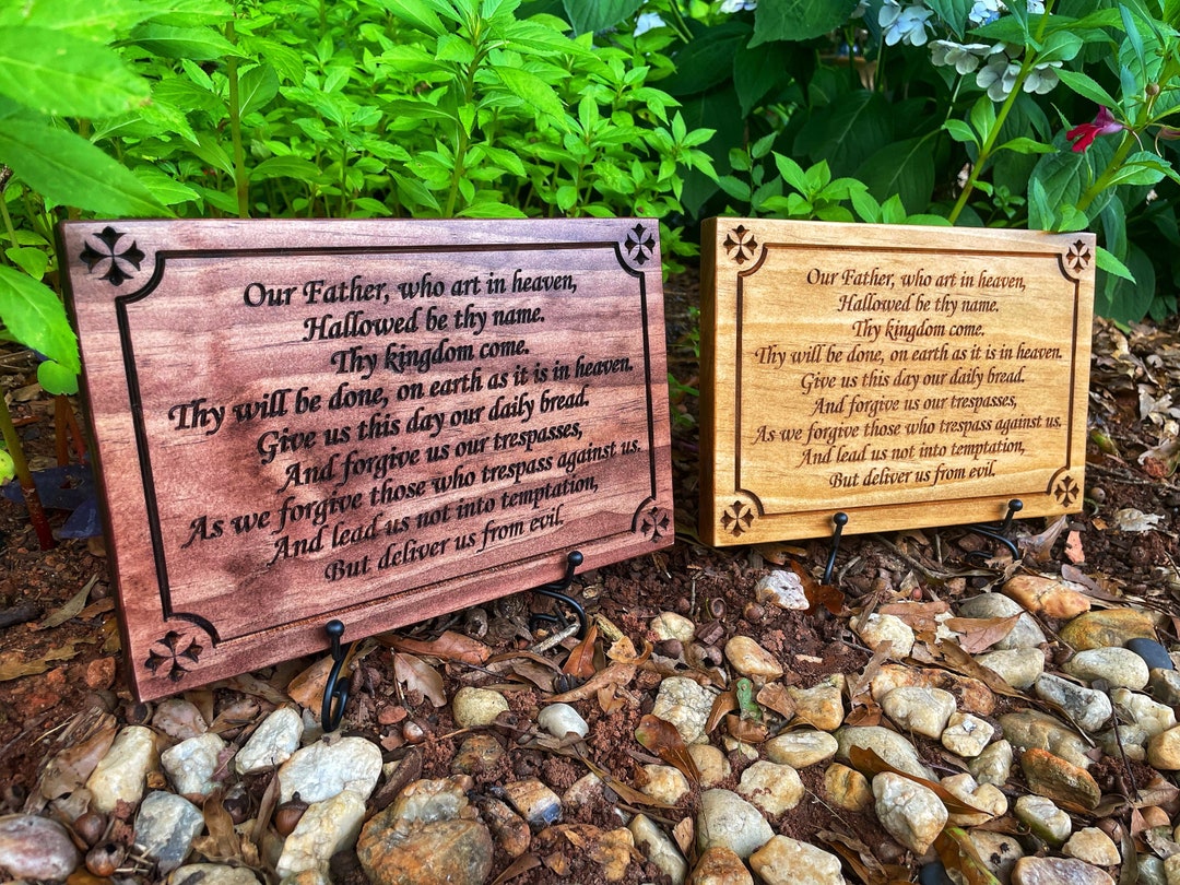 The Lord's Prayer - Orthodox | Pater Imon | Carved Wooden Wall Plaque ...
