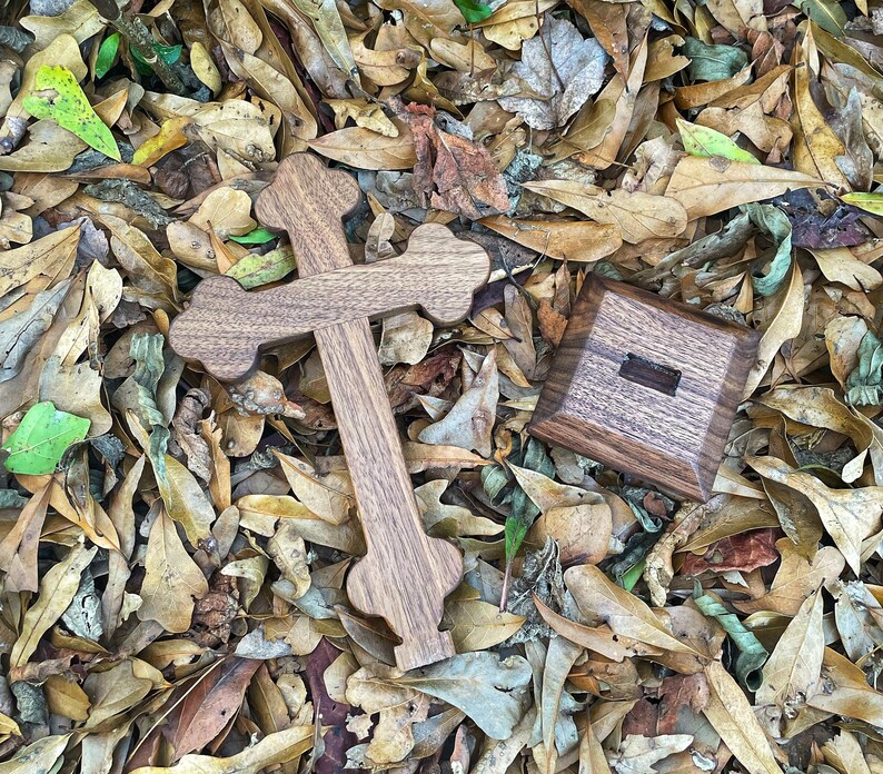 Handmade Byzantine-style Cross With Base Walnut or Cherry Wood Cross ...