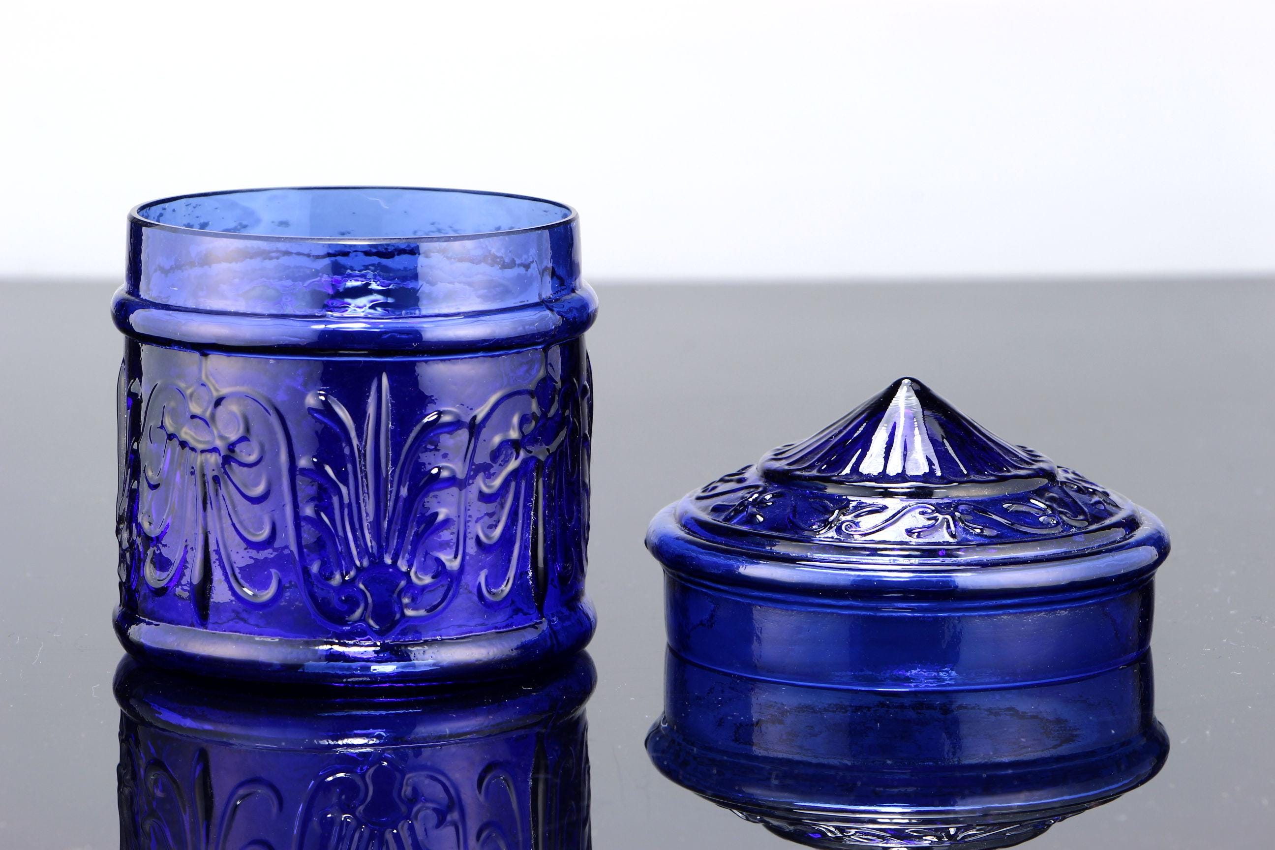 Roman Pyxis (098a in Cobalt Blue Glass) - Etsy