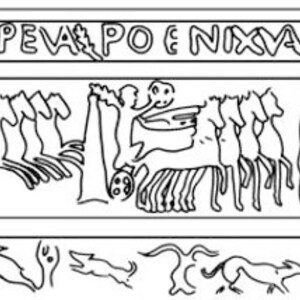 Roman Circus Beaker Showing a Chariot Race (047g in Blue-green Glass ...