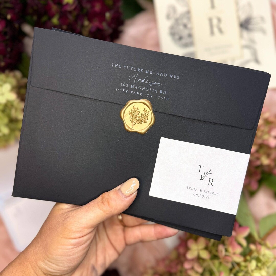 White Ink Wedding Stamp Future Mr. Mrs. Gift Return Address Stamp ...