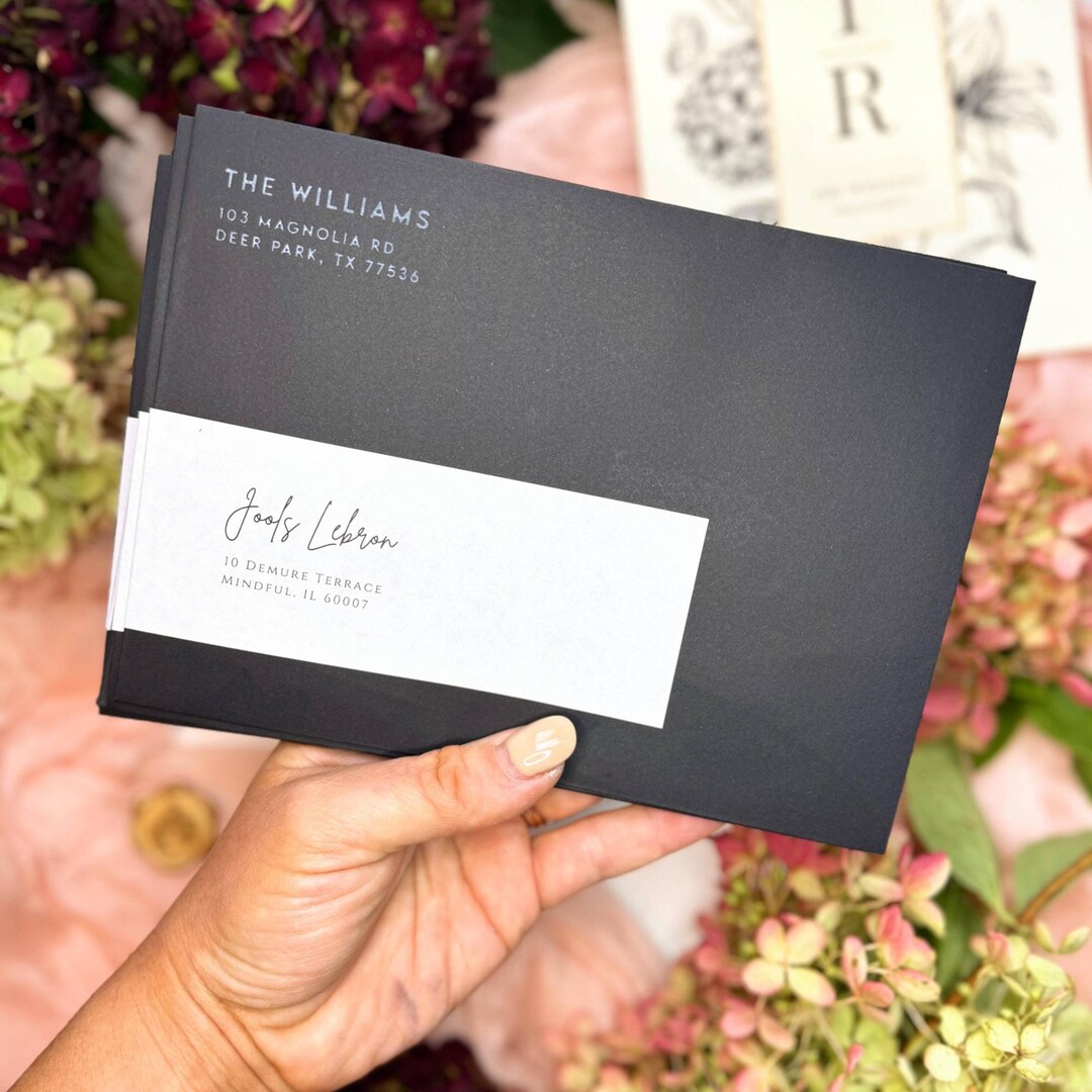 White Ink Address Stamp White Ink Wedding Stamp Return Address Stamp ...