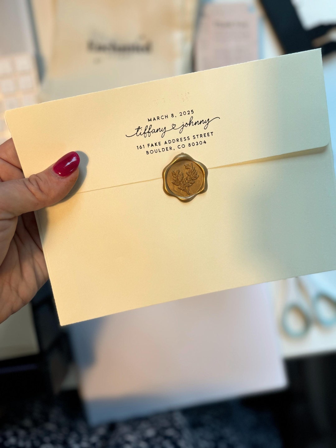 Save the Date Stamp Wedding Stamp Return Address Stamp Custom Stamp ...