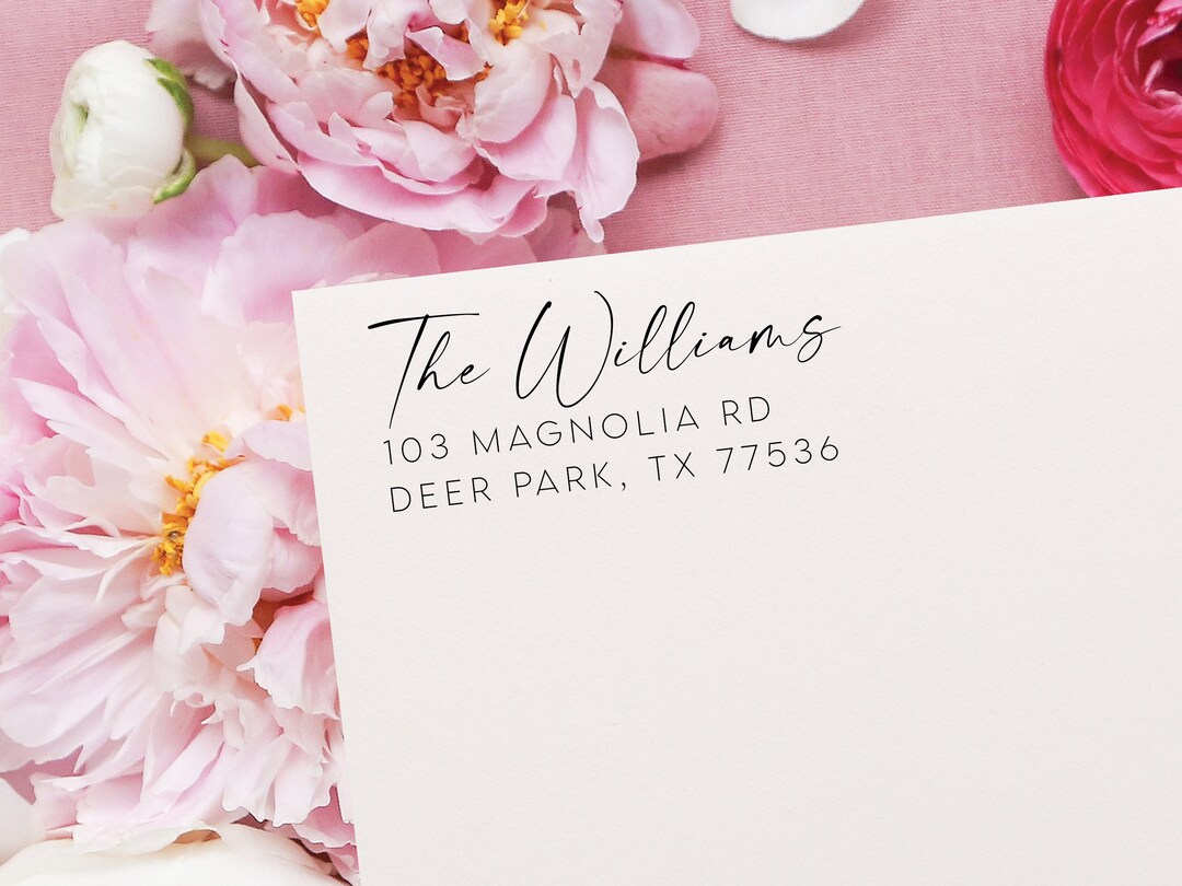 Modern Custom Stamp | Address Stamp | Personalized Stamp | Return ...