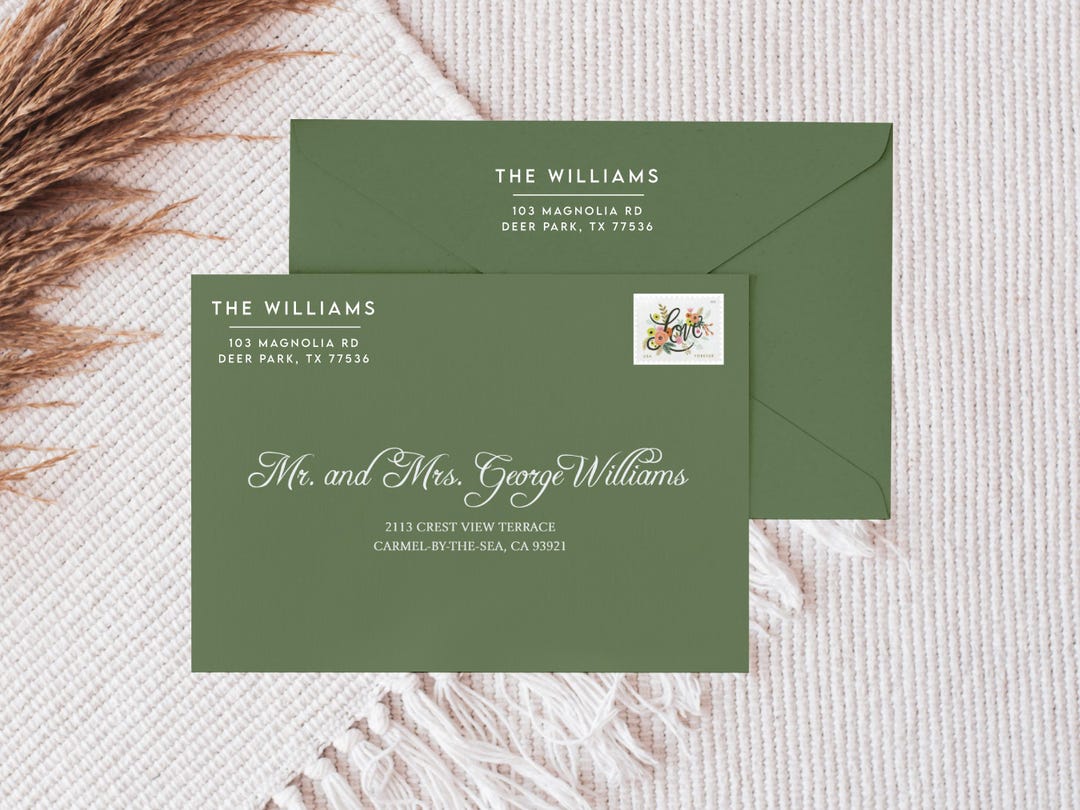 White Ink Address Stamp White Ink Wedding Stamp Return Address Stamp ...