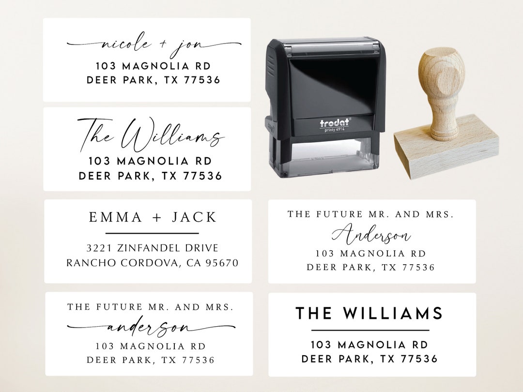 Address Stamp Family | Family Address Stamp | Return Address Stamp ...