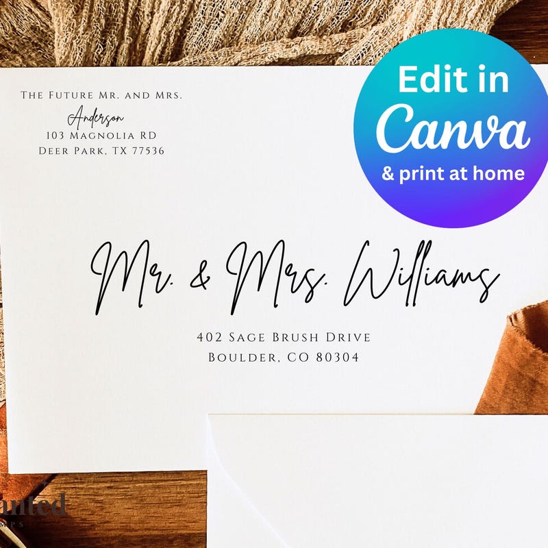 Envelope Template - Etsy