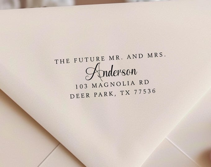 Wedding Stamp | Future Mr. Mrs. Gift | Return Address Stamp | Custom ...