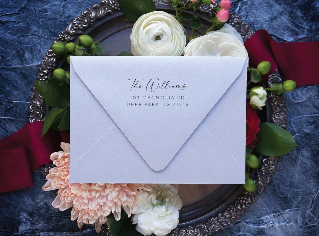 Modern Custom Stamp | Address Stamp | Personalized Stamp | Return ...