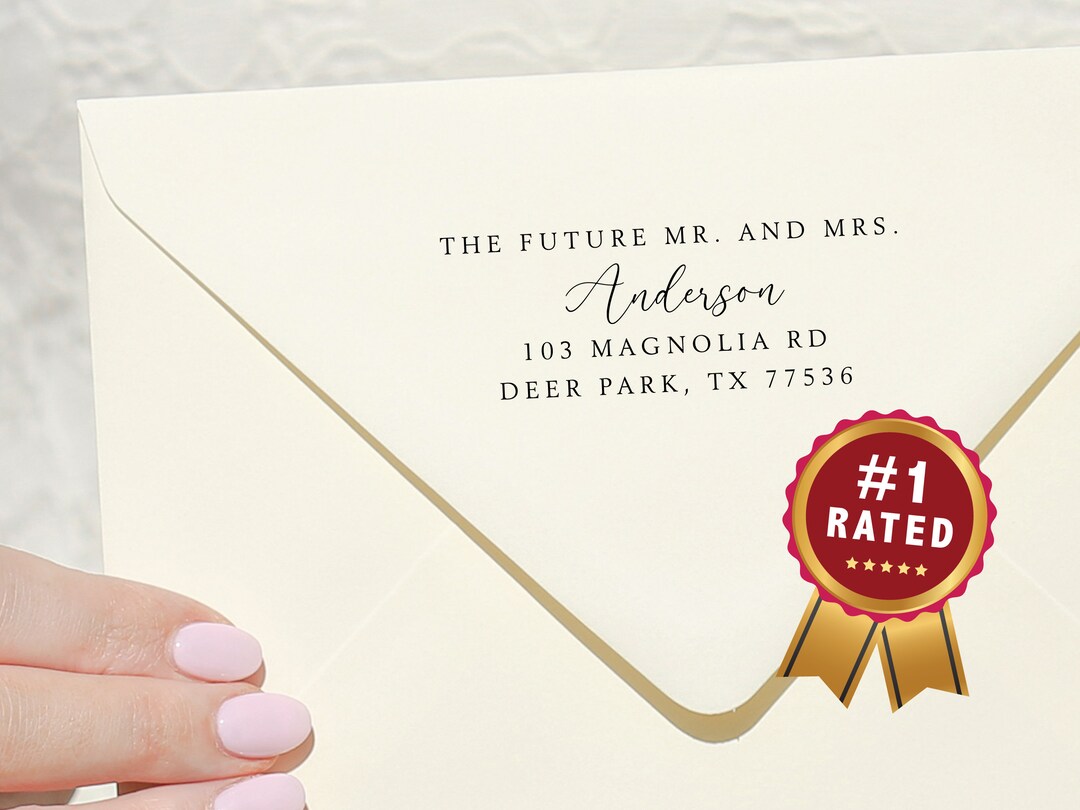 Wedding Stamp | Future Mr. Mrs. Gift | Return Address Stamp | Custom ...