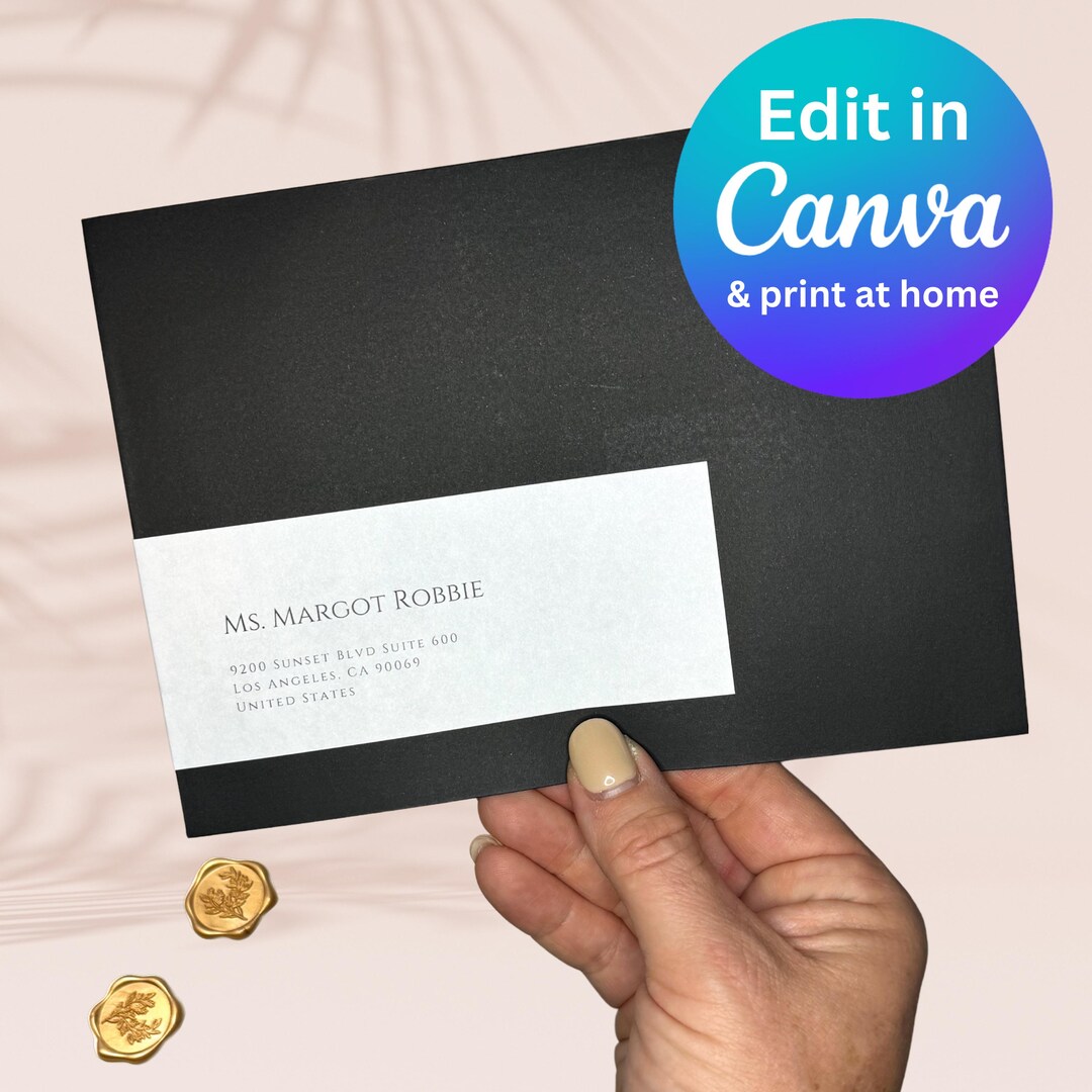 Wedding Monogram Address Labels Template, Wedding Template, Wedding ...