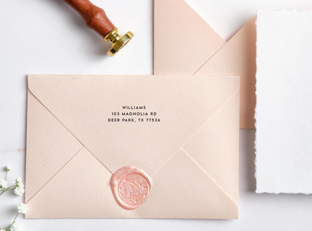 Modern Address Stamper | Address Labels | Return Address Stamper ...