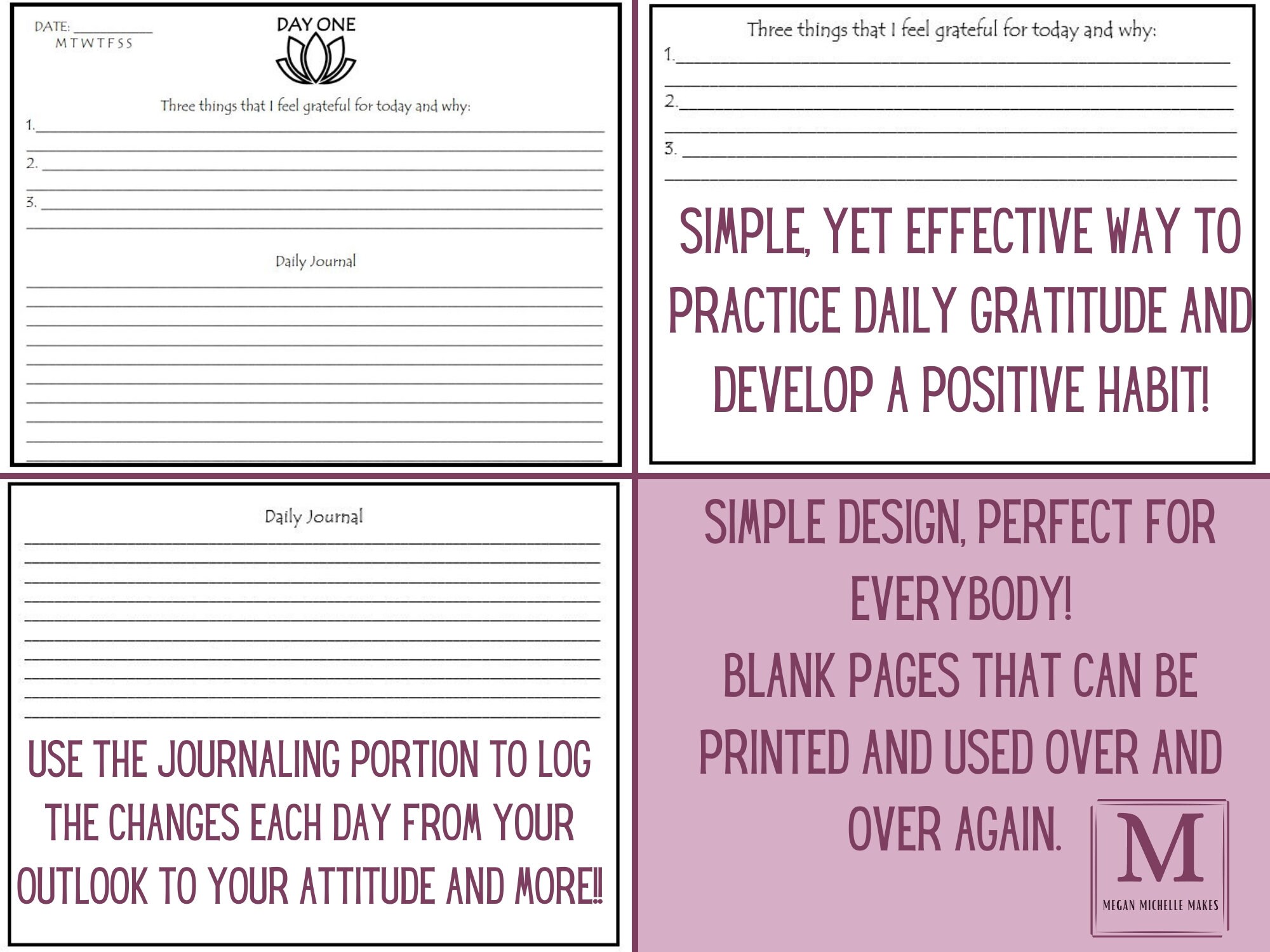 Daily Gratitude Challenge WITH Coloring Book - Etsy