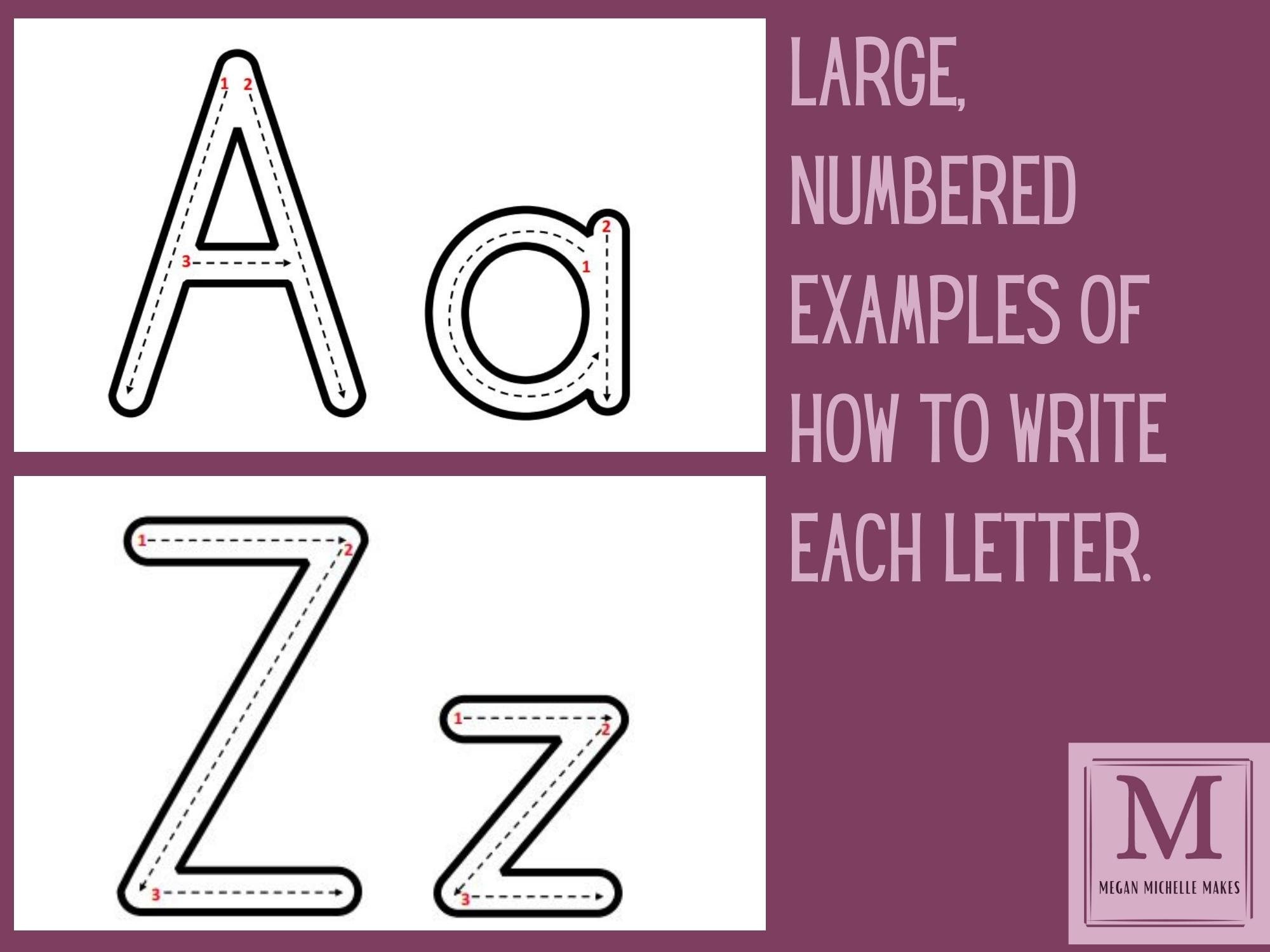 A to Z Tracing and Writing Printable - Etsy