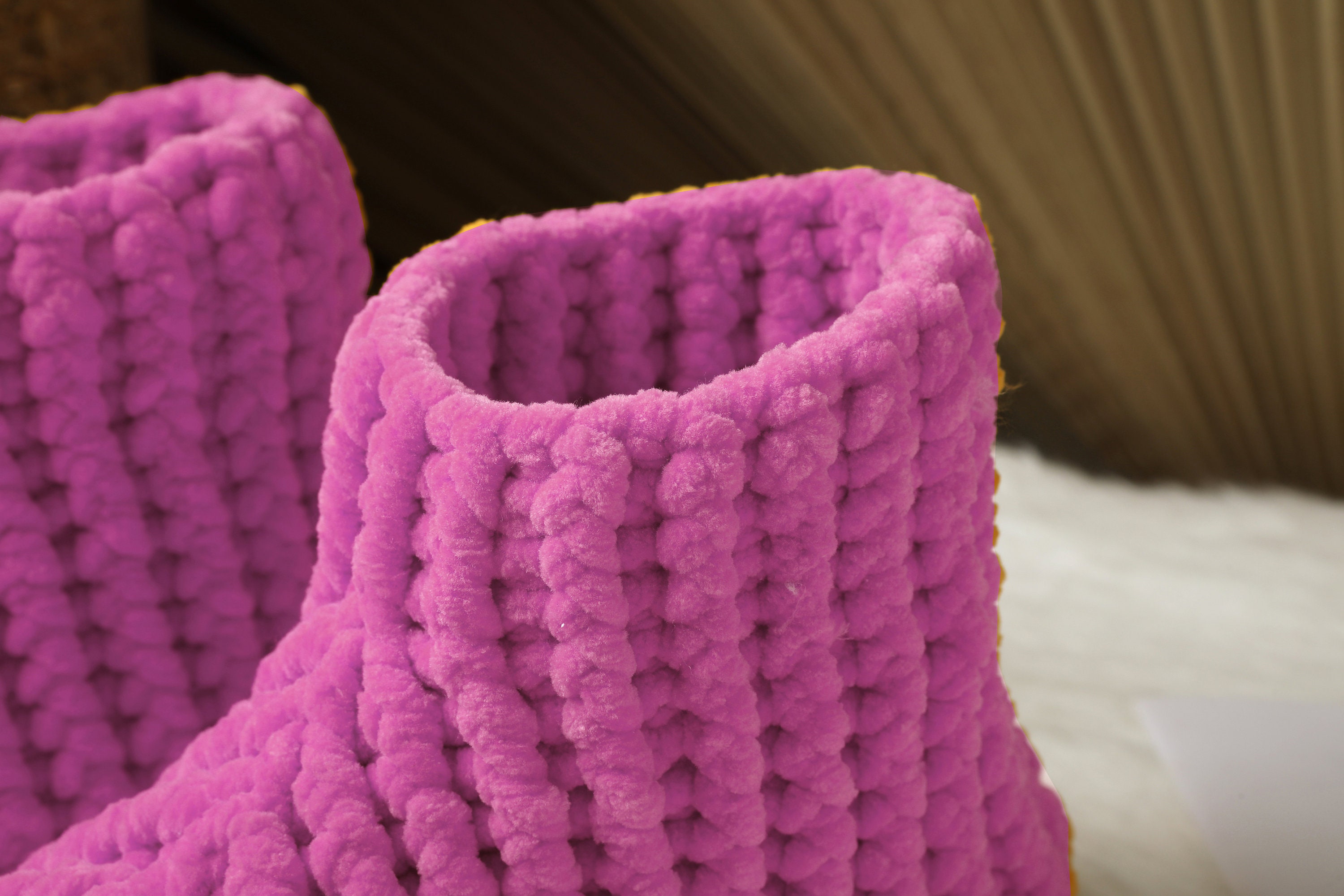 Wool Slippers, Crochet Slippers, Warm Room Slippers, Hand Knitting ...