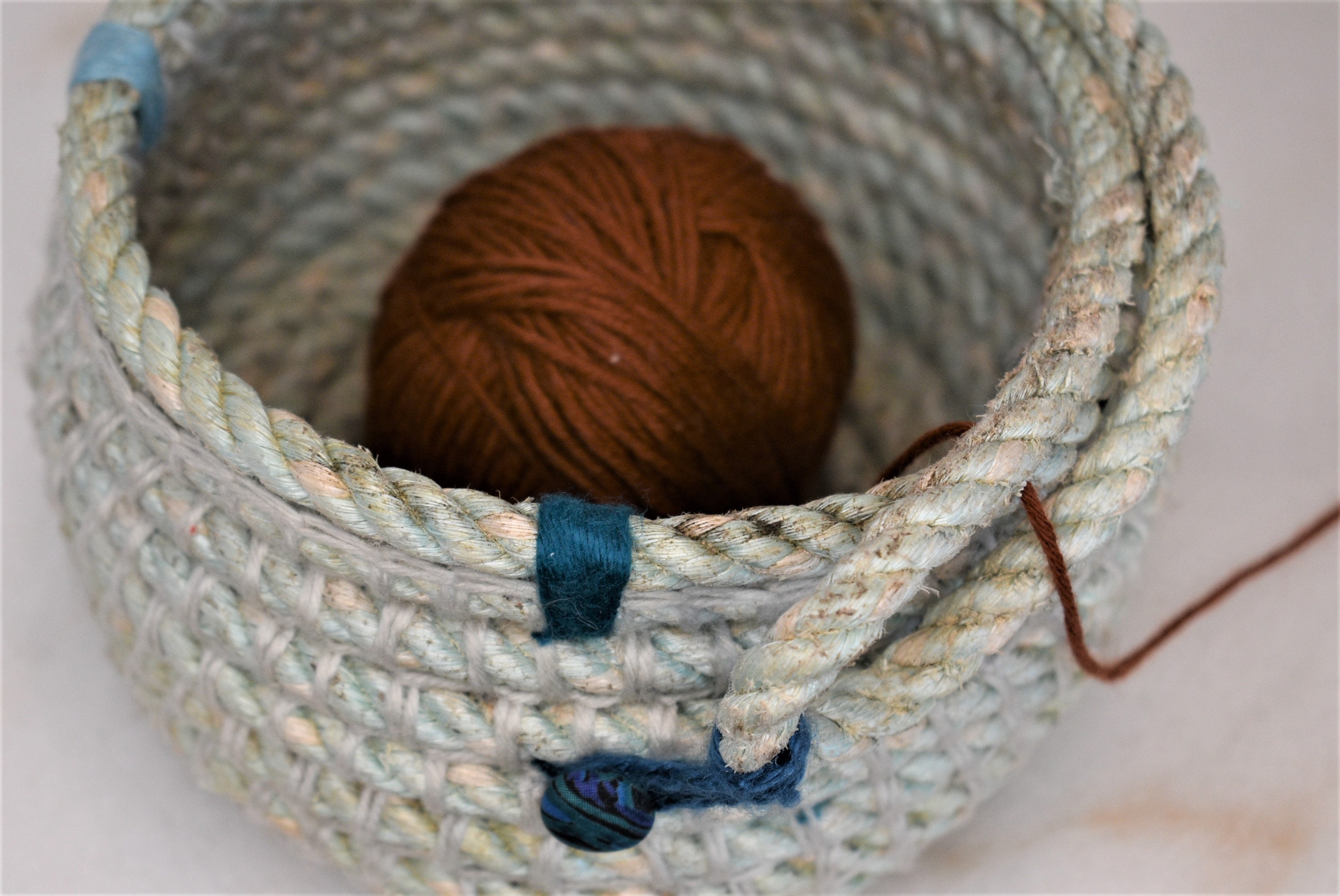 Yarn Bowl Made With Reclaimed Crab Pot Line - Etsy