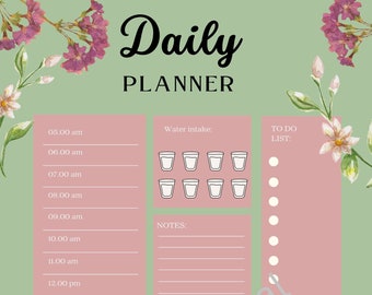 Daily Planner Cottage Core Digital Download - Etsy