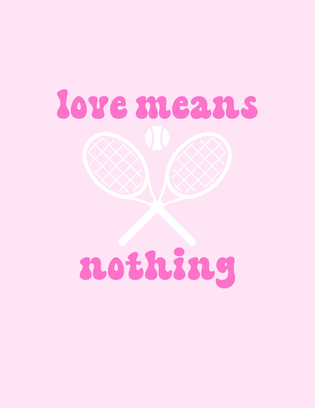 Love Means Nothing, Tennis SVG - Etsy