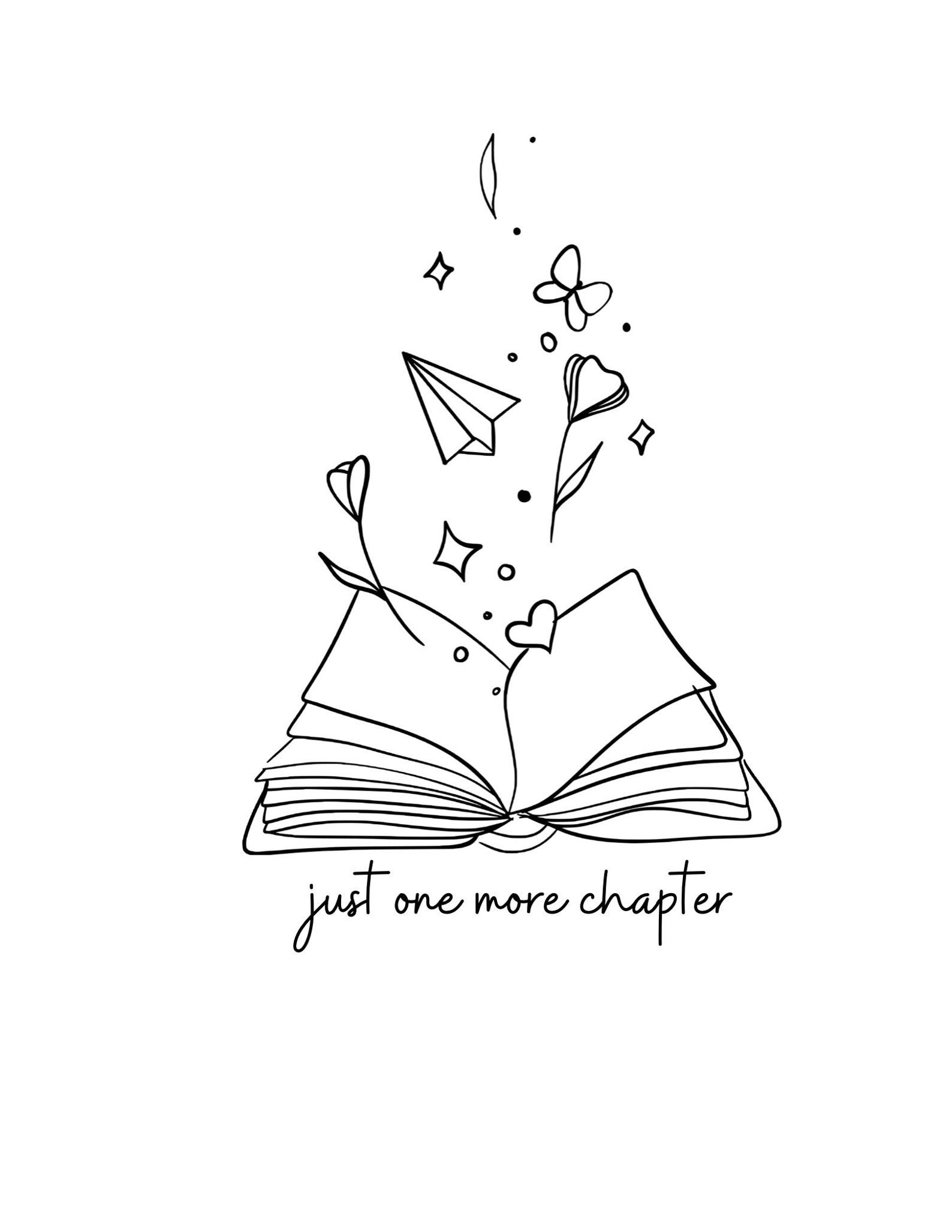 Just One More Chapter Book, Reading SVG - Etsy UK