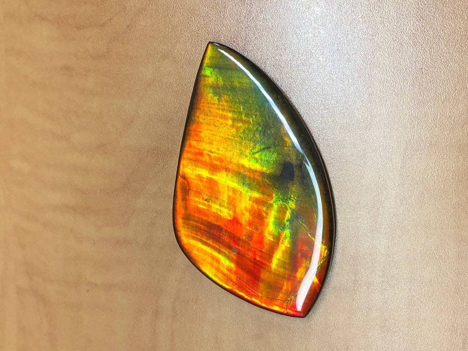 Collector Ammolite Gemstone: Red, Green, and Yellow - Etsy