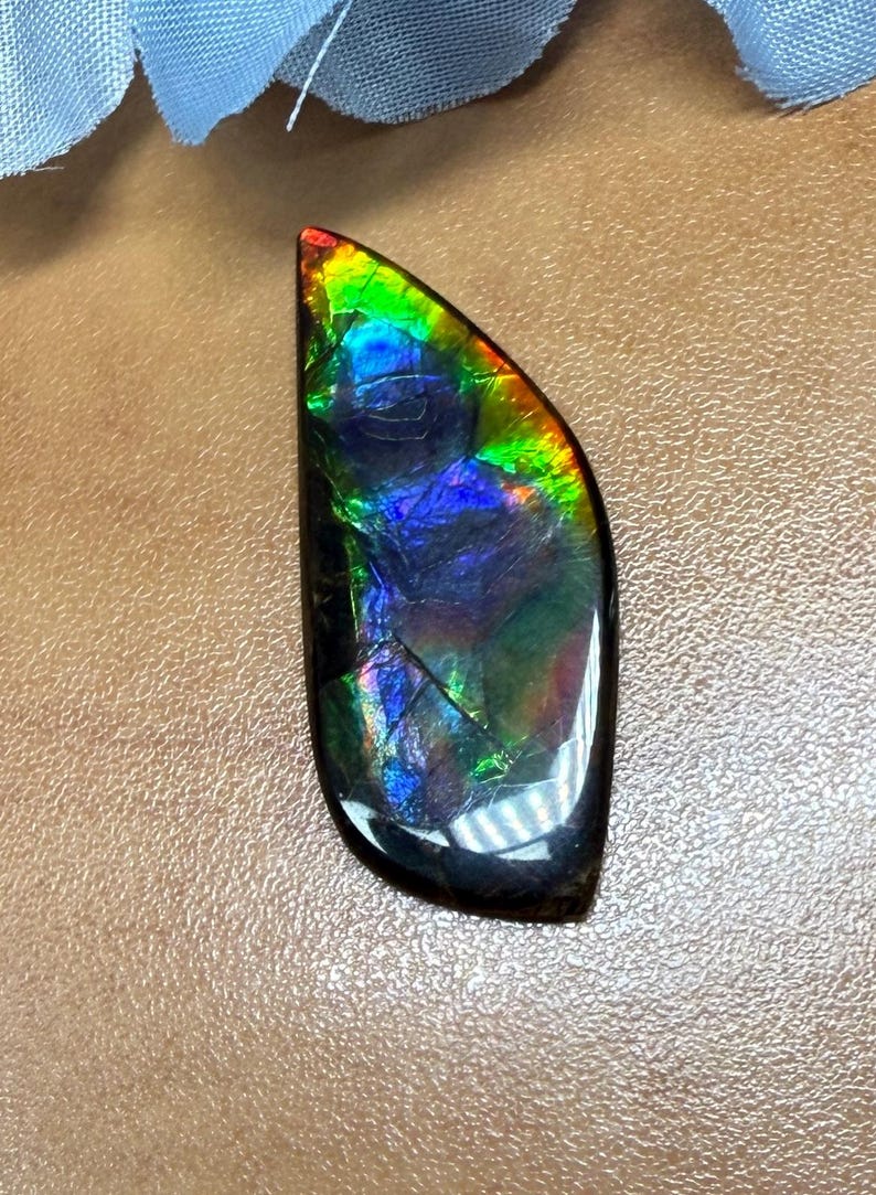Iridescent Ammolite Gemstone: One-of-a-kind Multi-color Gemstone - Etsy