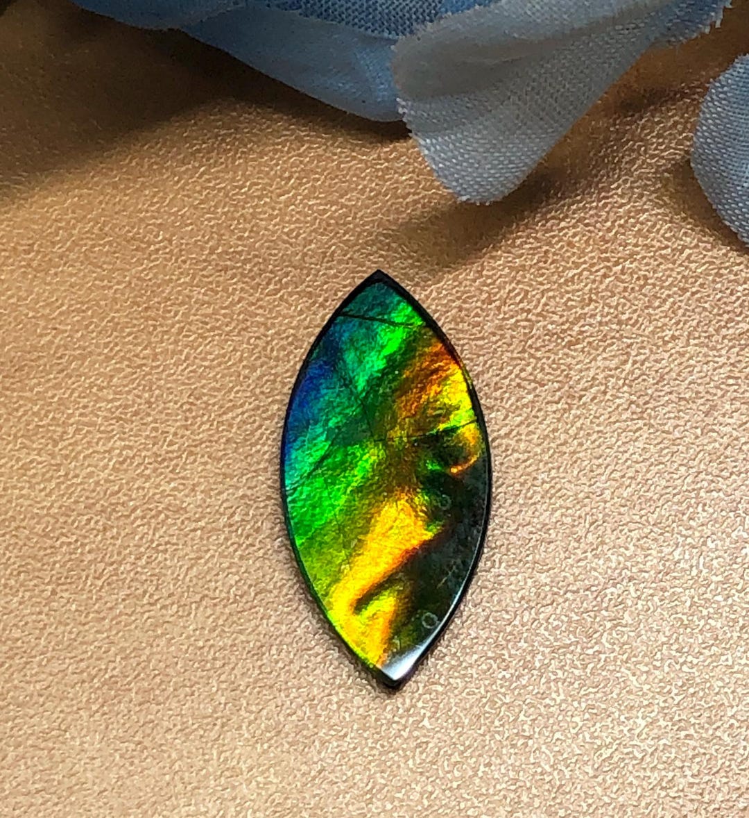 Canadian Ammolite Triplet Gemstone: 28x14 Mm - Etsy
