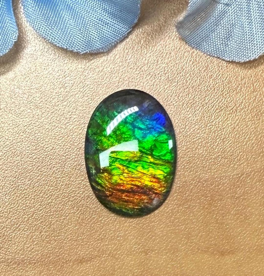 AAA Ammolite Triplet Gemstone: 25x18 Mm Canadian Gem - Etsy