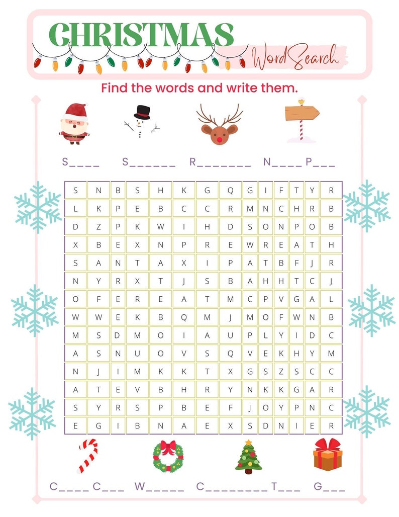 Word Search, Printables, Puzzles - Etsy Canada